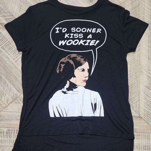 Star Wars | Tops | Star Wars Princess Leia Id Sooner Kiss A Wookie ...